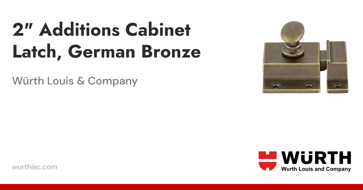 2" Additions Cabinet Latch, German Bronze | Würth Louis & Company