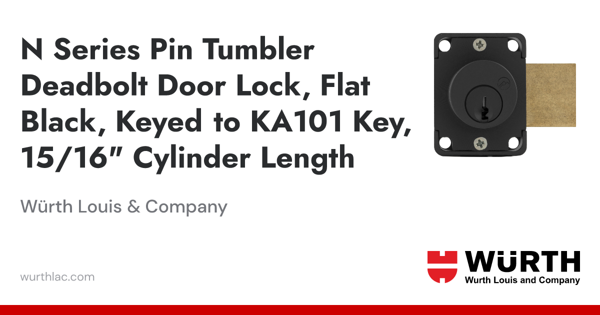 N Series Pin Tumbler Deadbolt Door Lock, Flat Black, Keyed to KA101 Key ...