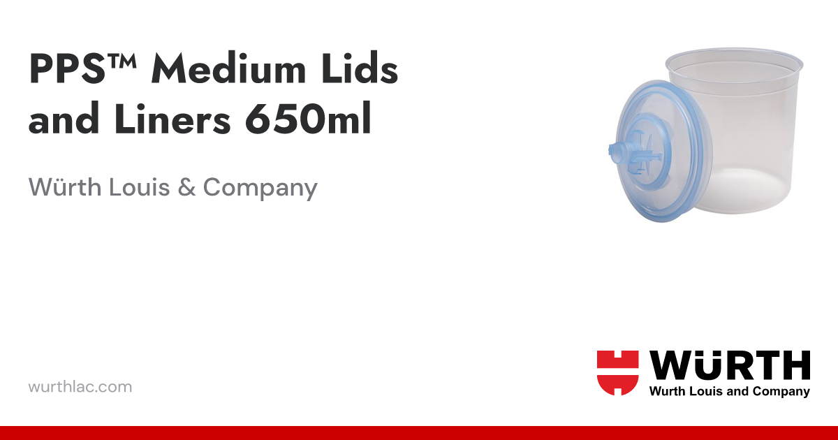 PPS™ Medium Lids and Liners 650ml | Würth Louis & Company