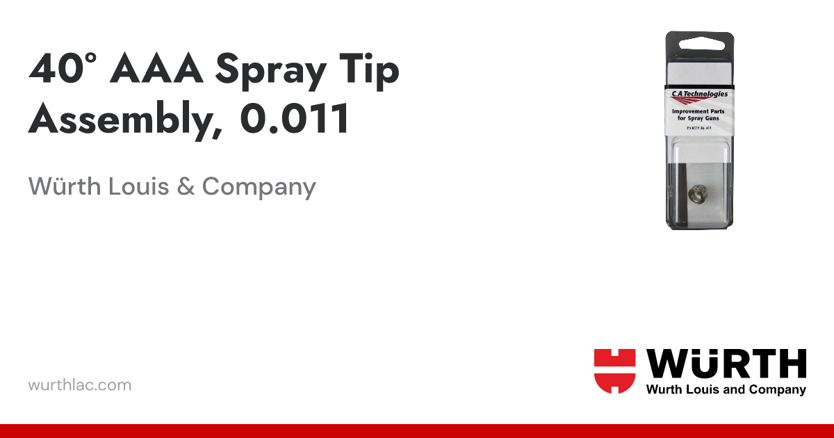 40° AAA Spray Tip Assembly, 0.011 | Würth Louis & Company