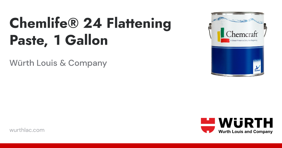 Chemlife® 24 Flattening Paste, 1 Gallon | Würth Louis & Company