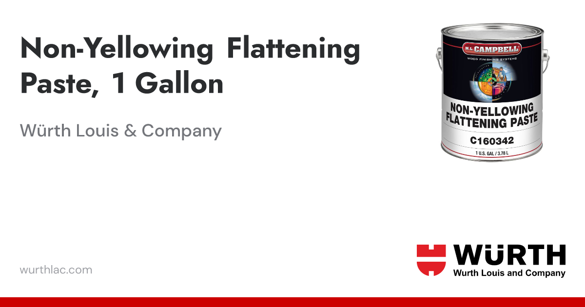 Non-Yellowing Flattening Paste, 1 Gallon | Würth Louis & Company