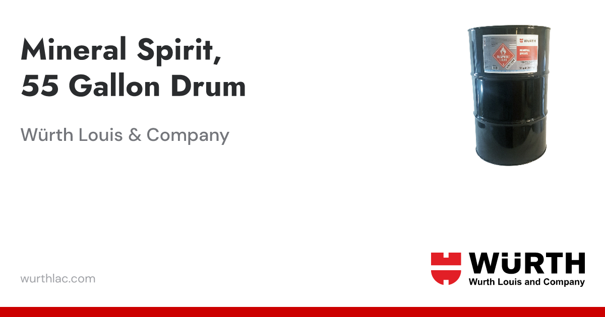Mineral Spirit, 55 Gallon Drum | Würth Louis & Company