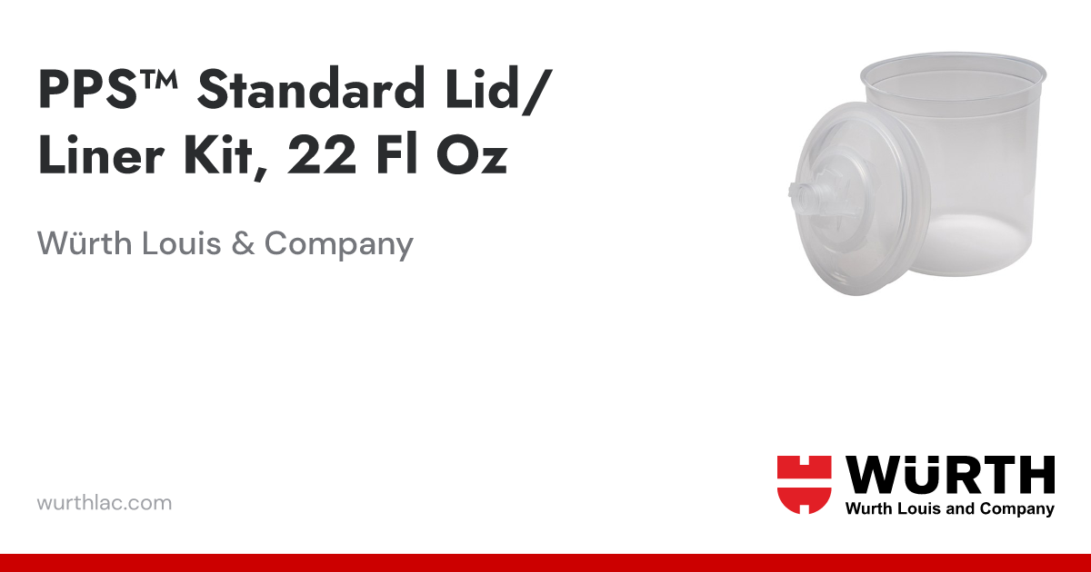 PPS™ Standard Lid/Liner Kit, 22 Fl Oz | Würth Louis & Company
