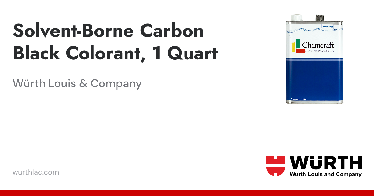 Solvent-Borne Carbon Black Colorant, 1 Quart | Würth Louis & Company