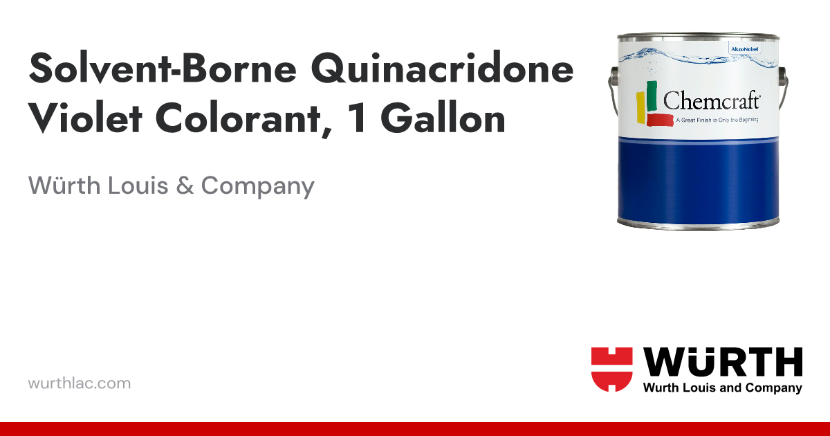 Solvent-Borne Quinacridone Violet Colorant, 1 Gallon | Würth Louis ...