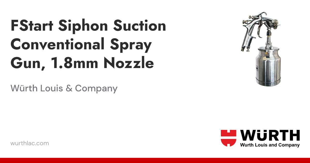 FStart Siphon Suction Conventional Spray Gun, 1.8mm Nozzle | Würth ...