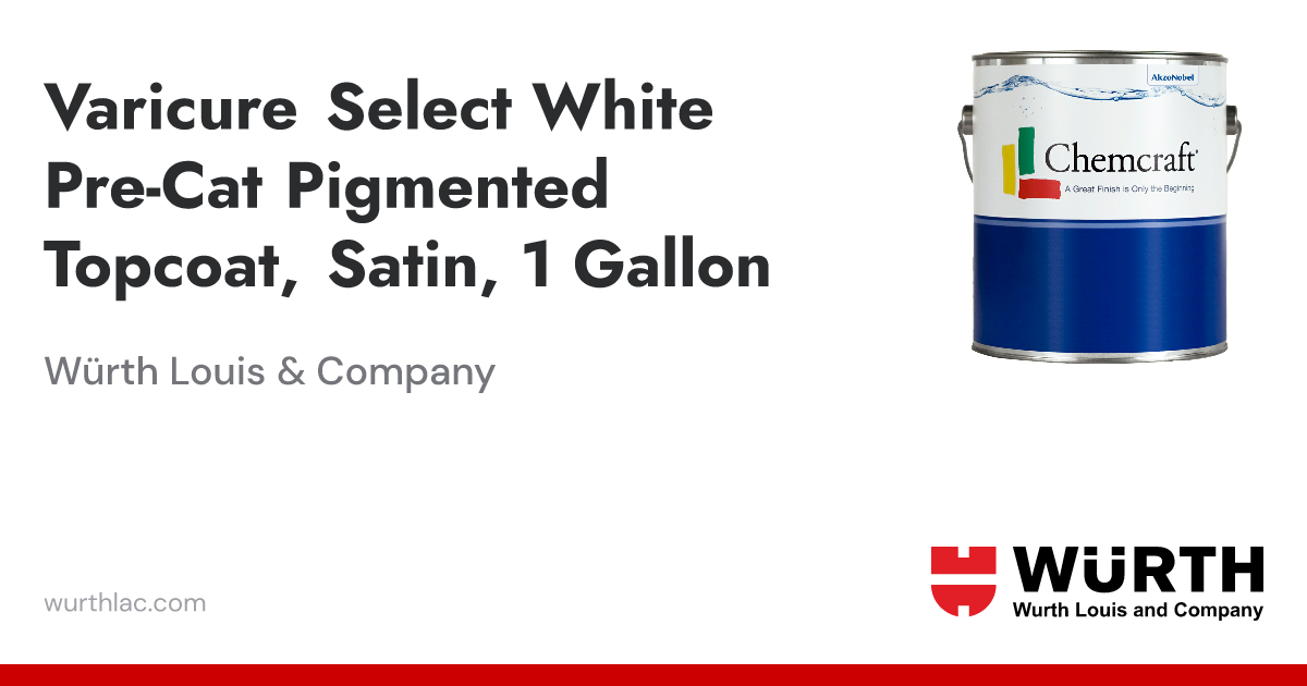 Varicure Select White Pre-Cat Pigmented Topcoat, Satin, 1 Gallon ...
