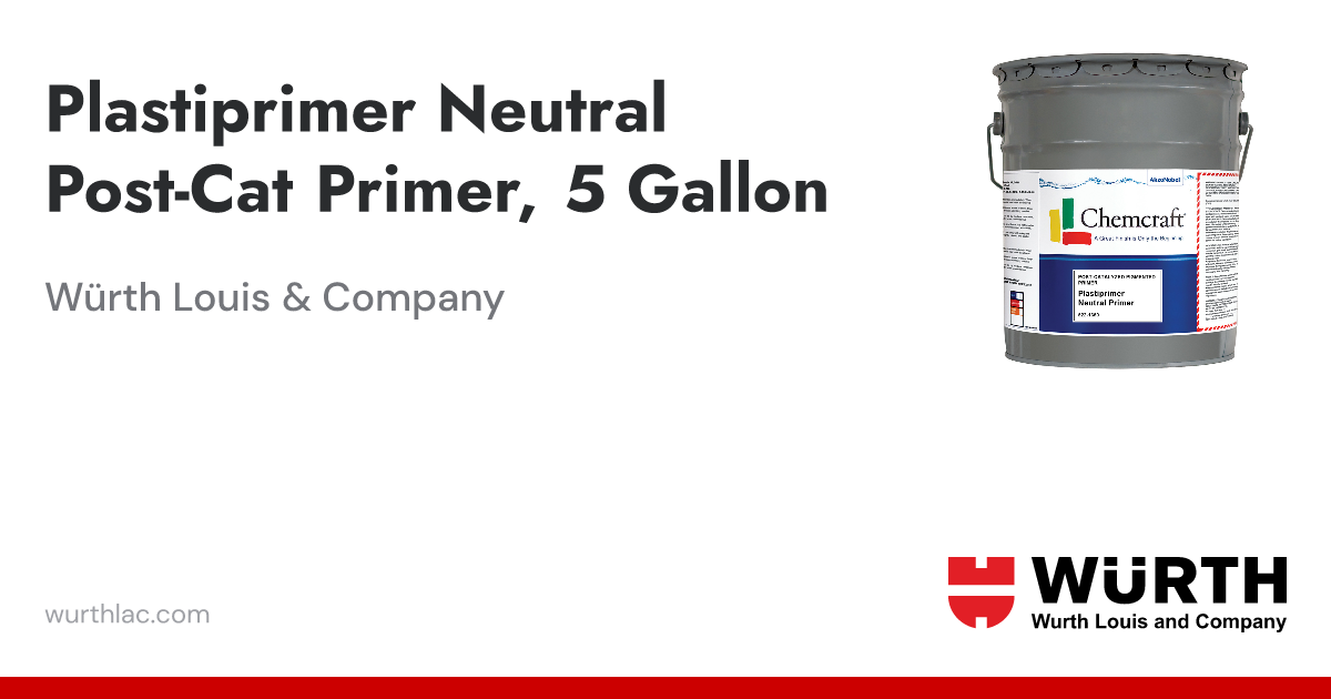 Plastiprimer Neutral Post-Cat Primer, 5 Gallon | Würth Louis & Company