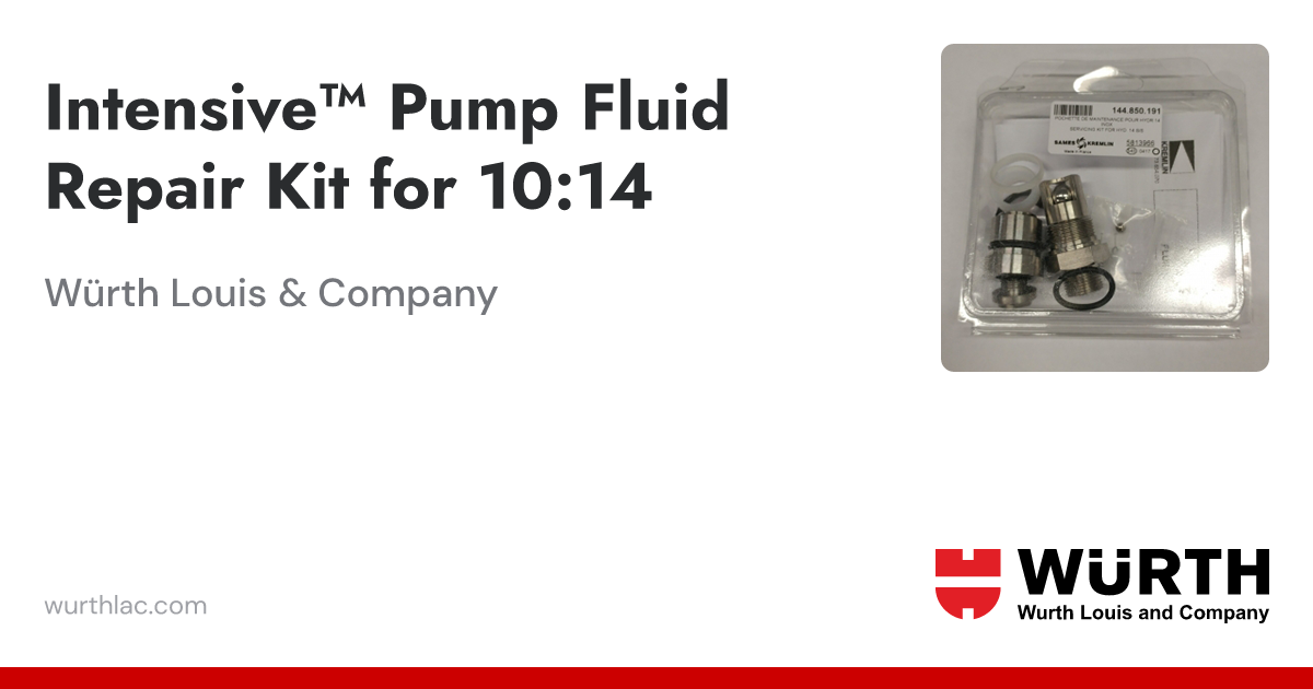 Intensive™ Pump Fluid Repair Kit for 10:14 | Würth Louis & Company