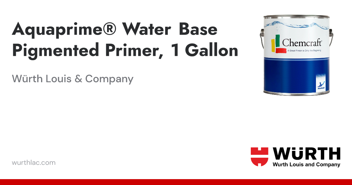 Aquaprime® Water Base Pigmented Primer, 1 Gallon | Würth Louis & Company