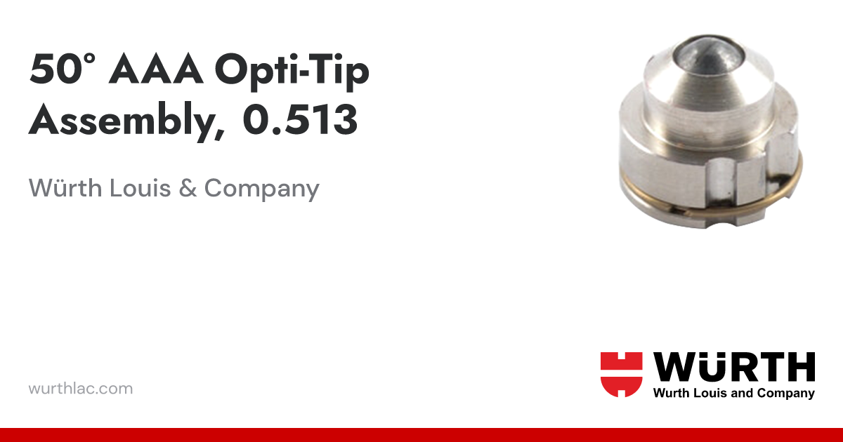 50° AAA Opti-Tip Assembly, 0.513 | Würth Louis & Company