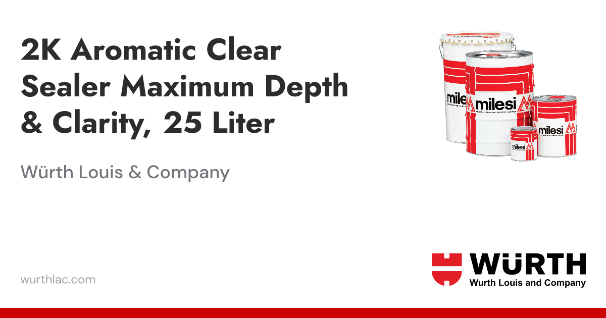 2K Aromatic Clear Sealer Maximum Depth & Clarity, 25 Liter | Würth ...
