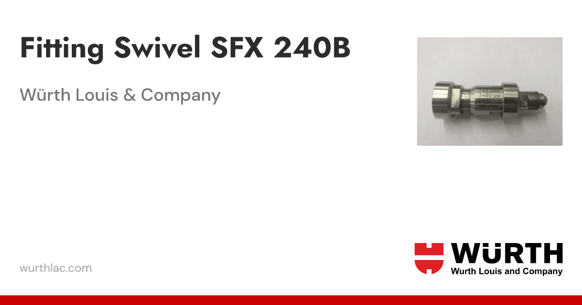 Fitting Swivel SFX 240B | Würth Louis & Company