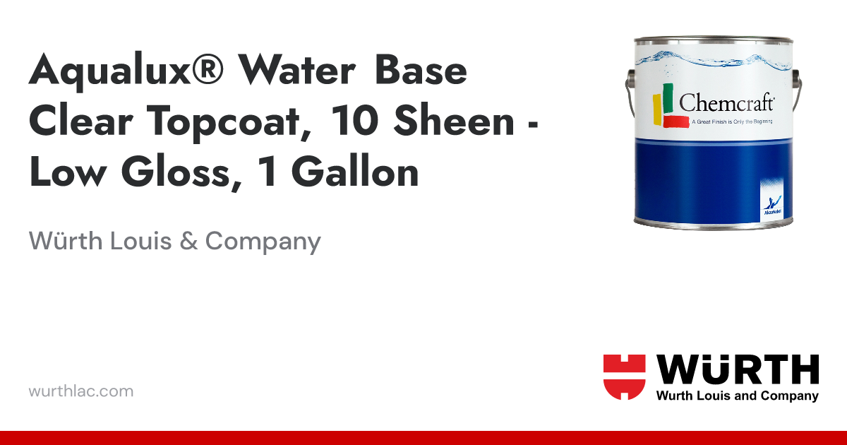Aqualux® Water Base Clear Topcoat, 10 Sheen - Low Gloss, 1 Gallon ...