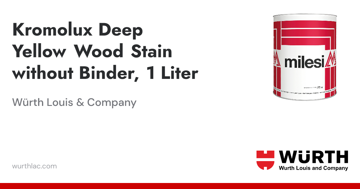 Kromolux Deep Yellow Wood Stain without Binder, 1 Liter | Würth Louis ...