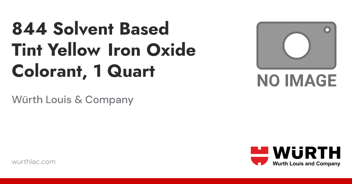 844 Solvent Based Tint Yellow Iron Oxide Colorant, 1 Quart | Würth ...