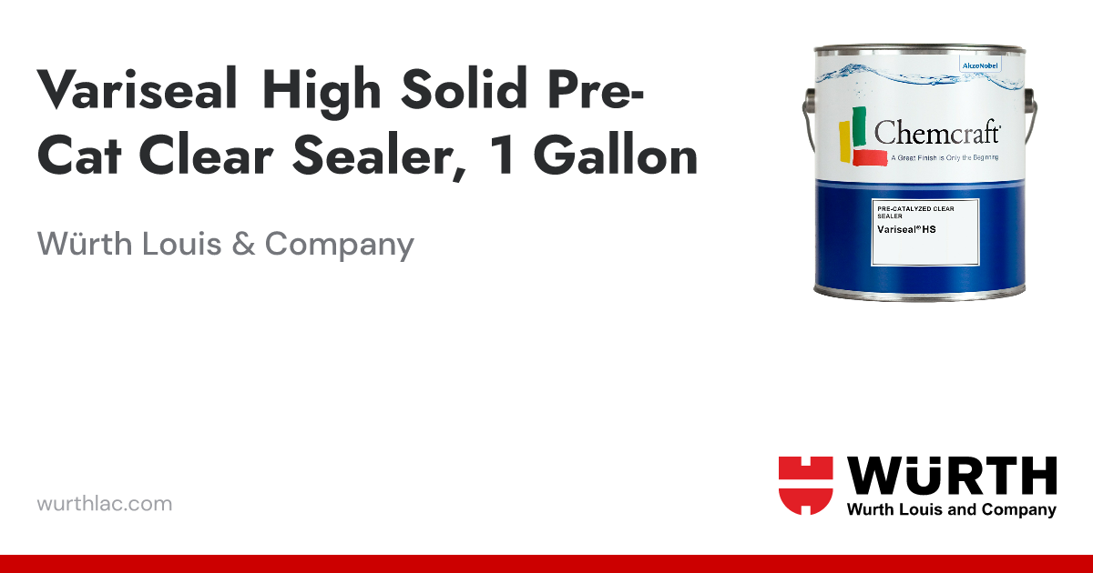 Variseal High Solid Pre-Cat Clear Sealer, 1 Gallon | Würth Louis & Company