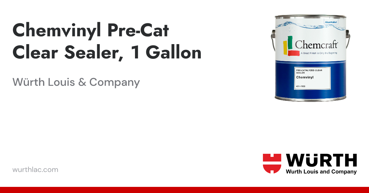 Chemvinyl Pre-Cat Clear Sealer, 1 Gallon | Würth Louis & Company