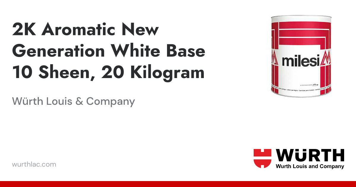 2K Aromatic New Generation White Base 10 Sheen, 20 Kilogram | Wurth ...