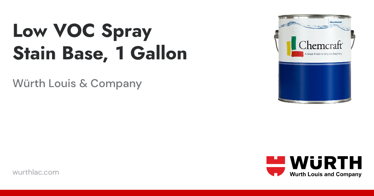 Low VOC Spray Stain Base, 1 Gallon | Würth Louis & Company