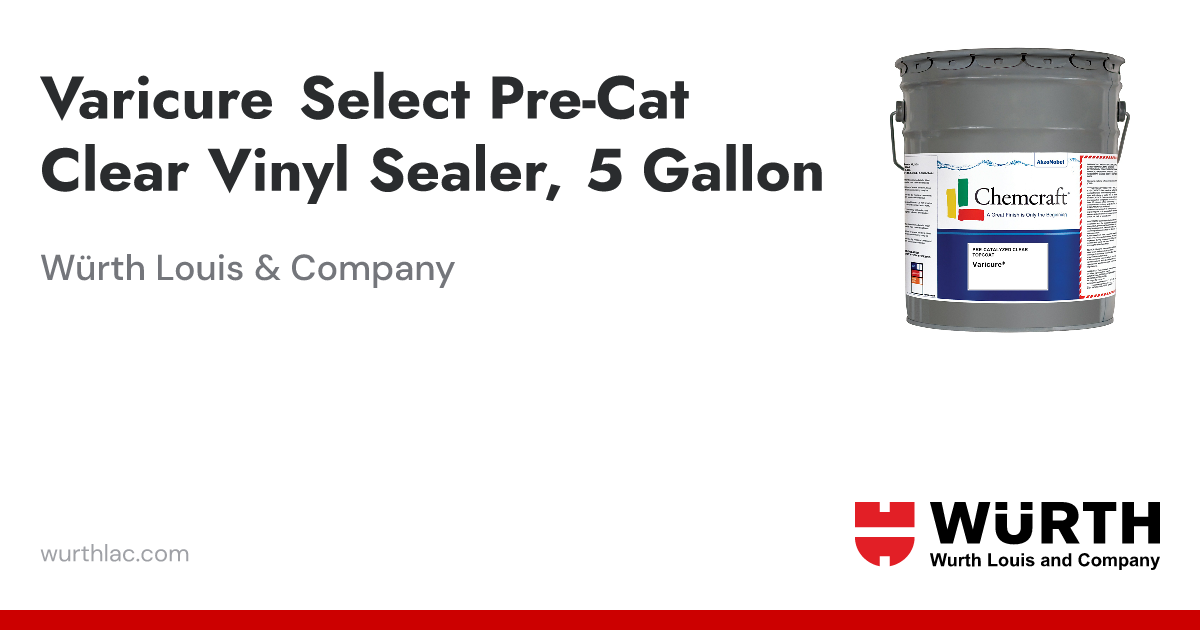 Varicure Select Pre-Cat Clear Vinyl Sealer, 5 Gallon | Würth Louis ...
