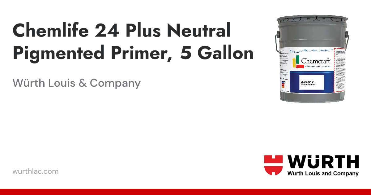 Chemlife 24 Plus Neutral Pigmented Primer, 5 Gallon | Würth Louis & Company