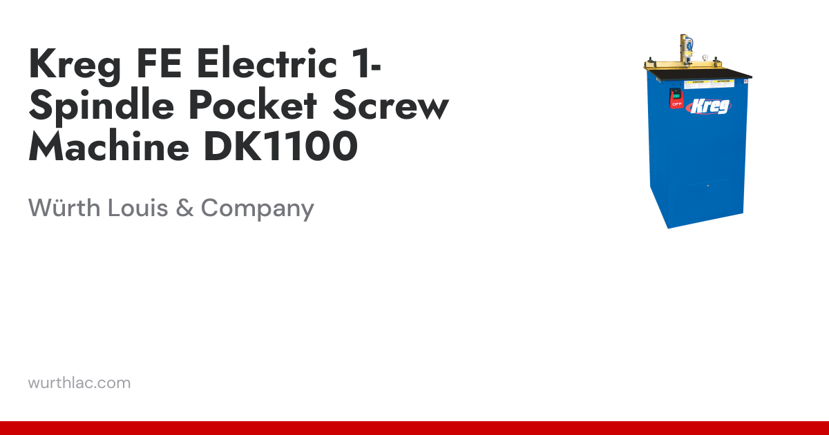 Kreg FE Electric 1-Spindle Pocket Screw Machine DK1100 | Würth Louis ...