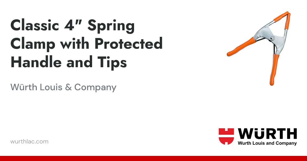 Classic 4" Spring Clamp with Protected Handle and Tips | Würth Louis ...