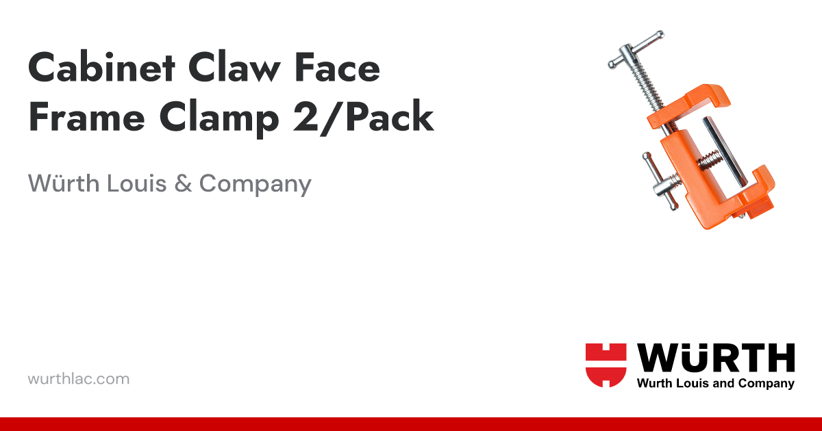 Cabinet Claw Face Frame Clamp 2/Pack | Würth Louis & Company