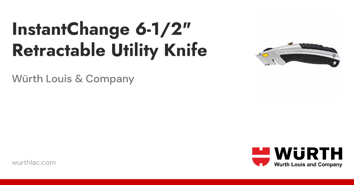 InstantChange 6-1/2" Retractable Utility Knife | Würth Louis & Company