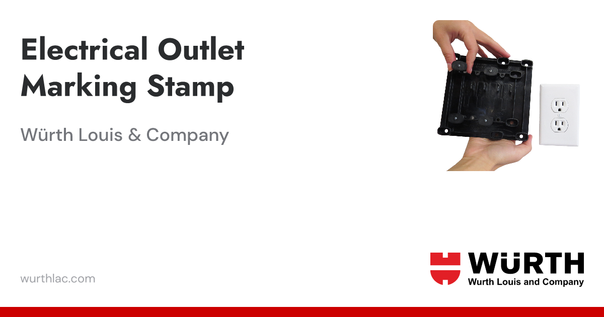 Electrical Outlet Marking Stamp | Würth Louis & Company