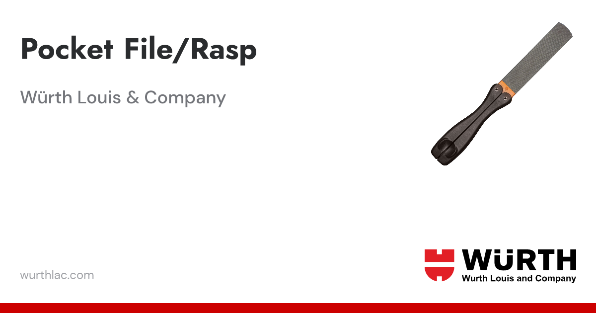 Pocket File/Rasp | Würth Louis & Company