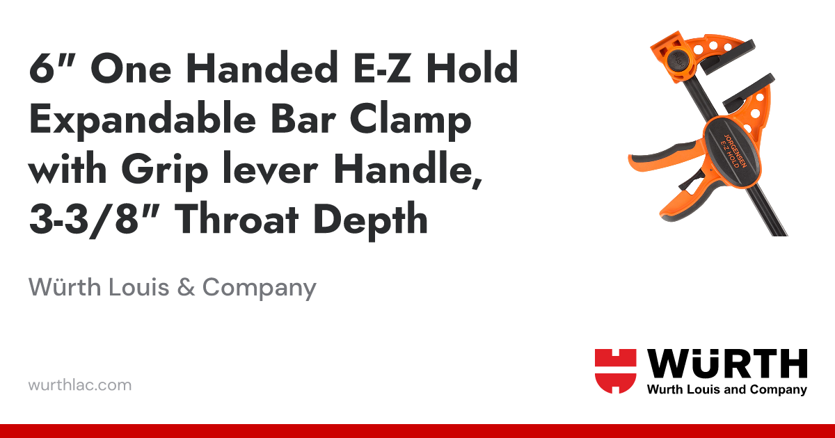 6" One Handed E-Z Hold Expandable Bar Clamp with Grip lever Handle, 3-3 ...