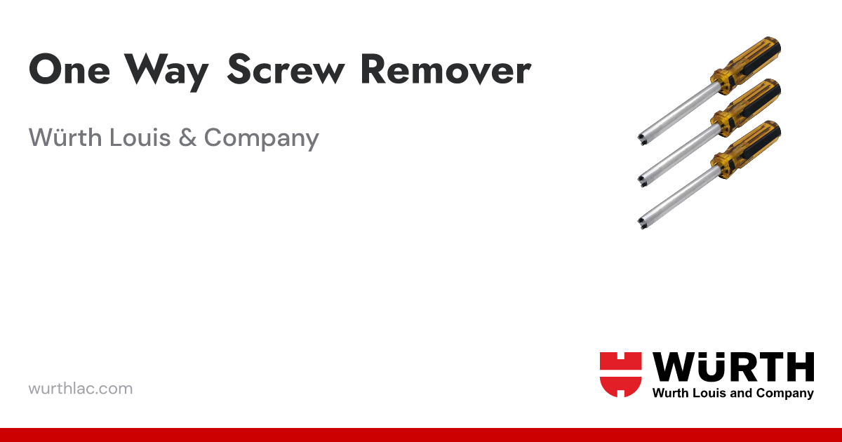 One Way Screw Remover | Würth Louis & Company