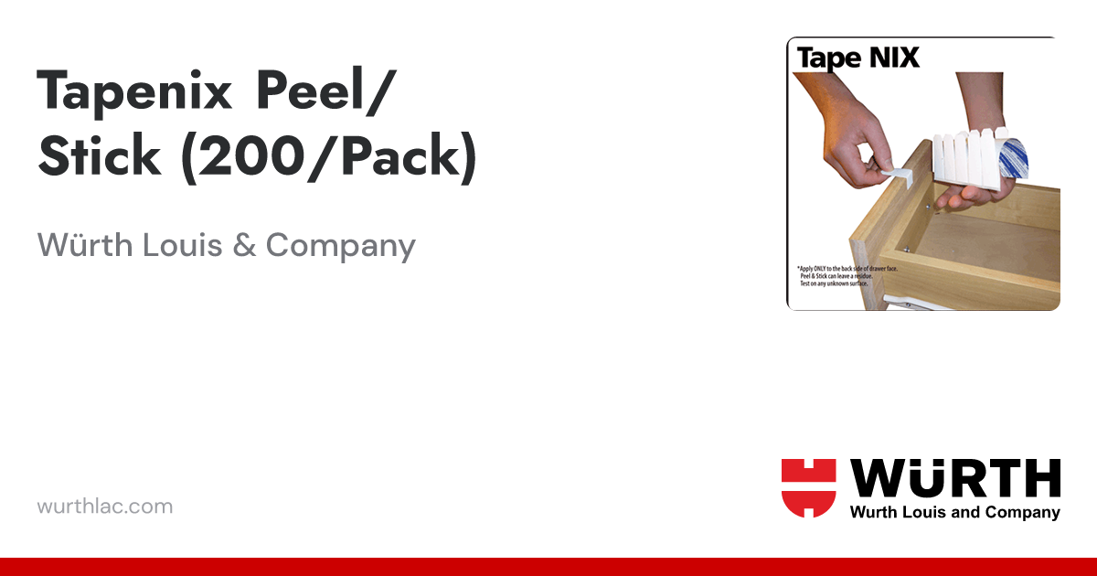 Tapenix Peel/Stick (200/Pack) | Würth Louis & Company