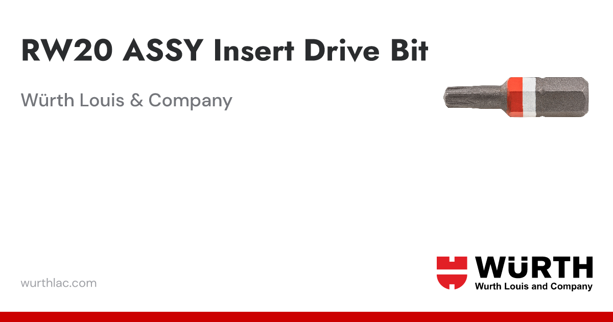 RW20 ASSY Insert Drive Bit | Würth Louis & Company