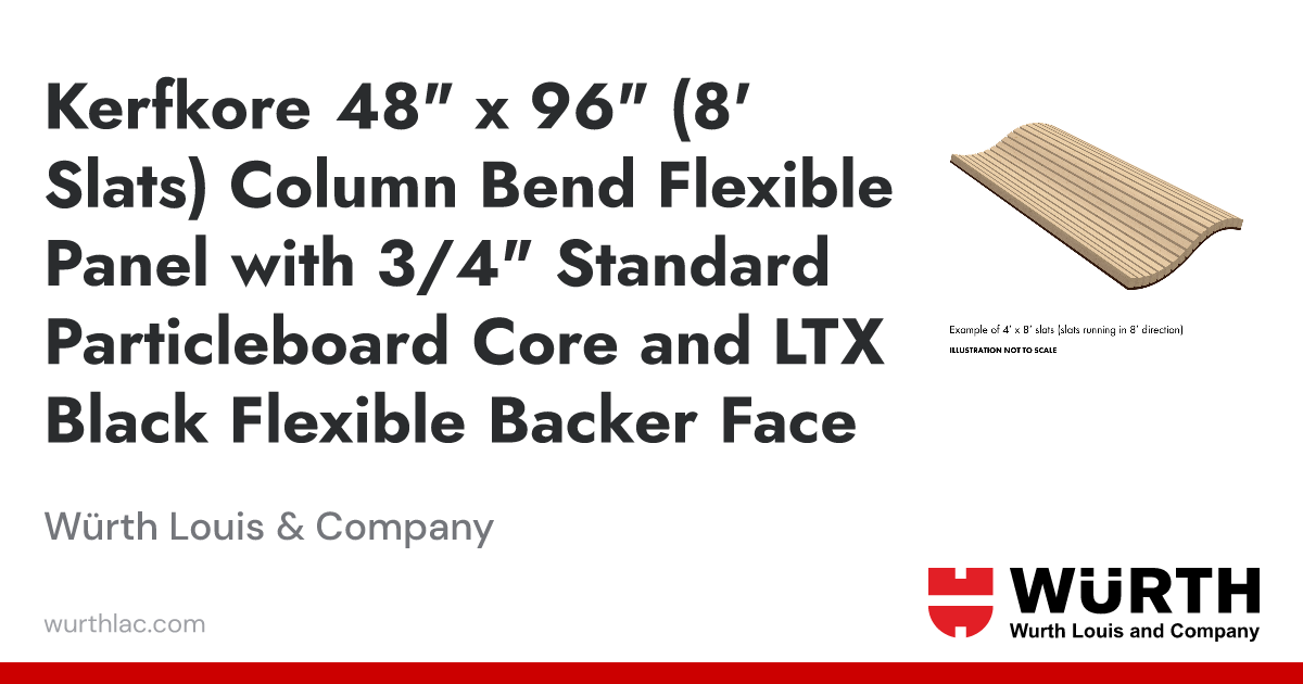 Kerfkore 48" x 96" (8' Slats) Column Bend Flexible Panel with 3/4 ...
