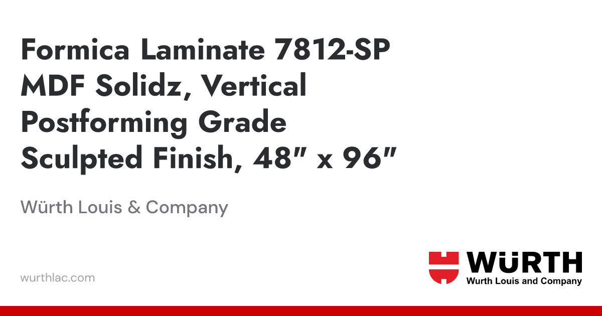 Formica Laminate 7812-SP MDF Solidz, Vertical Postforming Grade ...