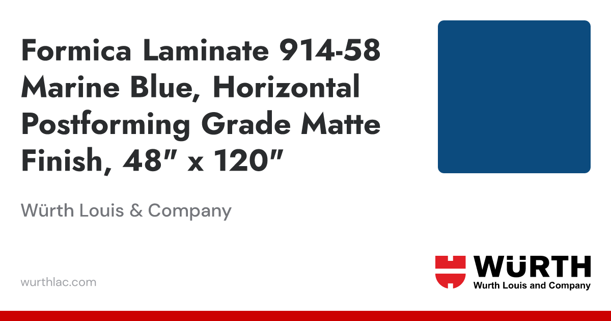 Formica Laminate 914-58 Marine Blue, Horizontal Postforming Grade Matte ...