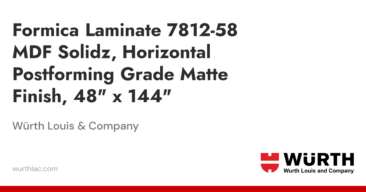 Formica Laminate 7812-58 MDF Solidz, Horizontal Postforming Grade Matte ...