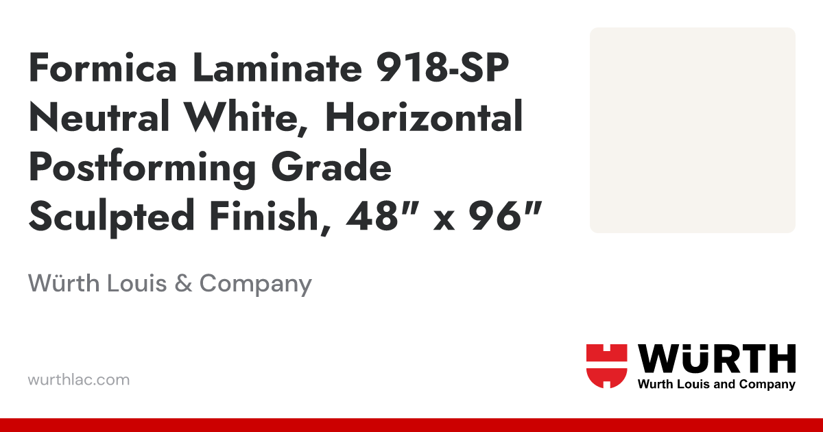Formica Laminate 918-SP Neutral White, Horizontal Postforming Grade ...