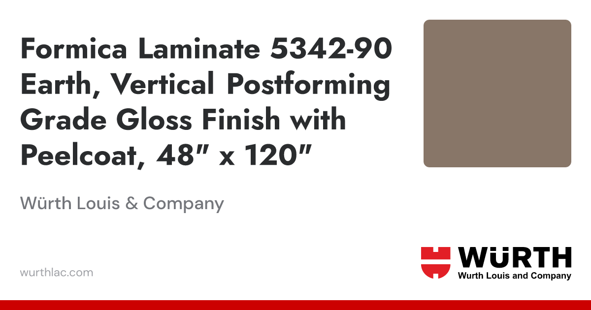 Formica Laminate 5342-90 Earth, Vertical Postforming Grade Gloss Finish ...