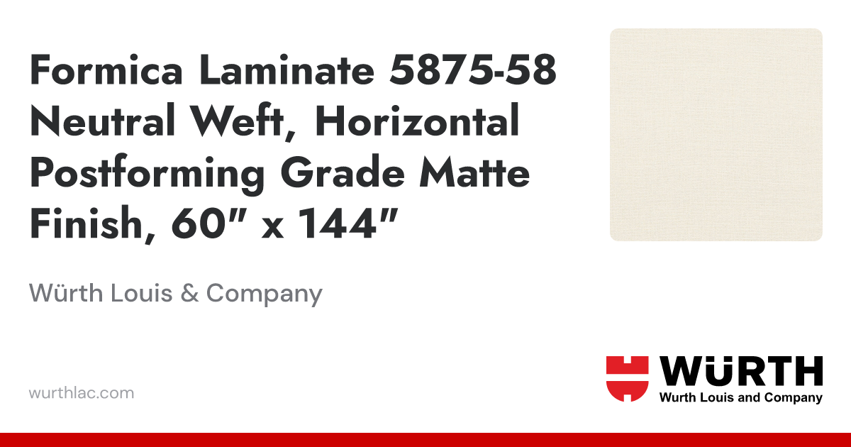 Formica Laminate 5875-58 Neutral Weft, Horizontal Postforming Grade ...