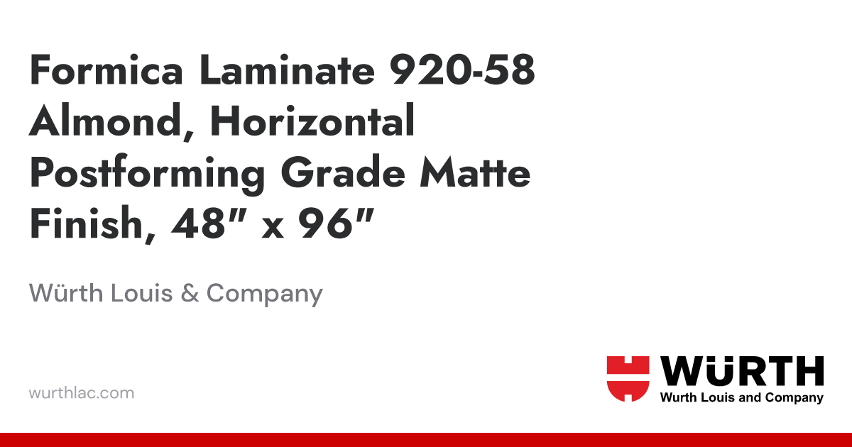 Formica Laminate 920-58 Almond, Horizontal Postforming Grade Matte ...