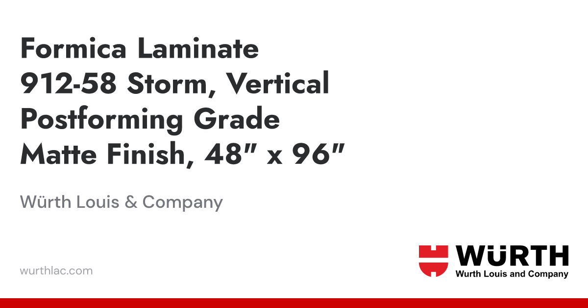Formica Laminate 912-58 Storm, Vertical Postforming Grade Matte Finish ...