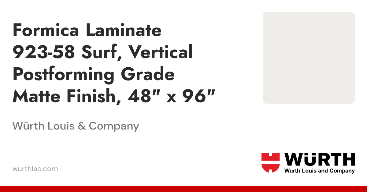 Formica Laminate 923-58 Surf, Vertical Postforming Grade Matte Finish ...