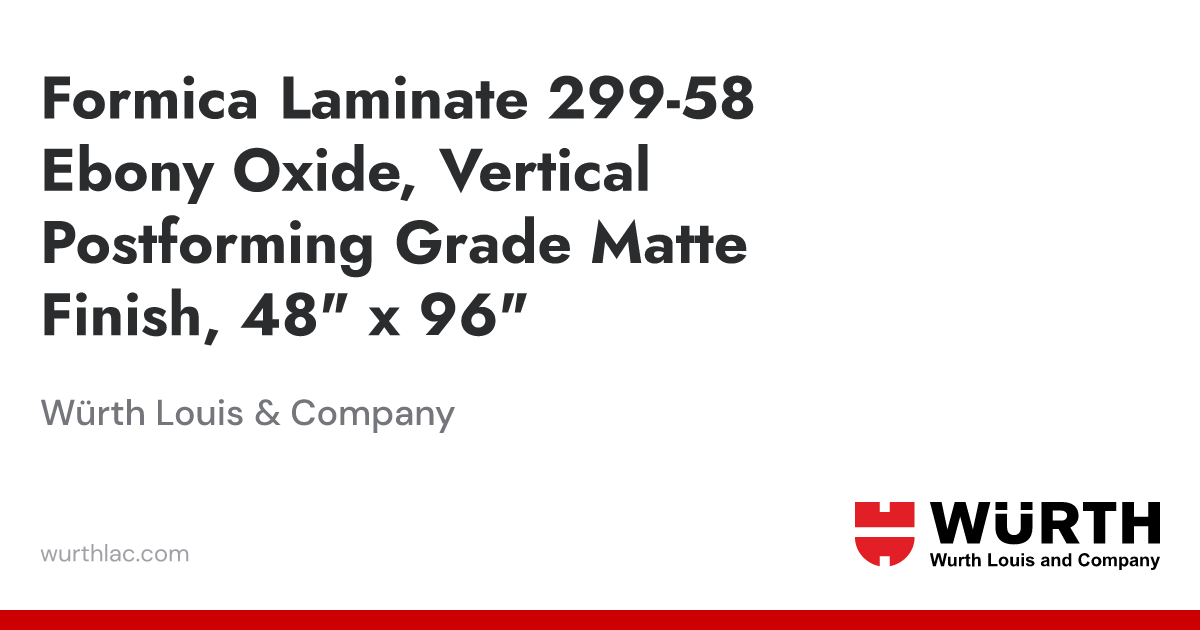 Formica Laminate 299-58 Ebony Oxide, Vertical Postforming Grade Matte ...