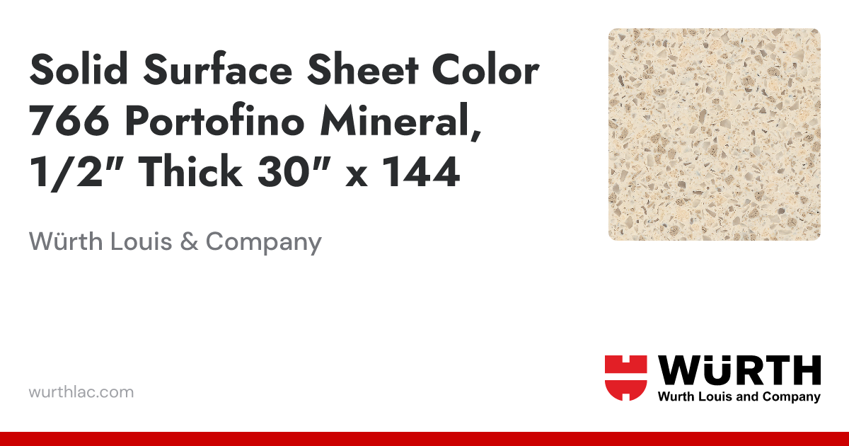 Solid Surface Sheet Color 766 Portofino Mineral, 1/2" Thick 30" x 144 ...