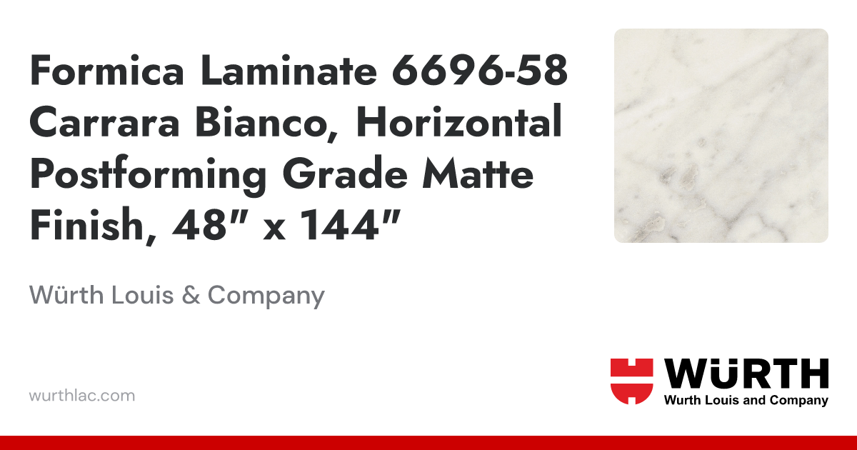 Formica Laminate 6696-58 Carrara Bianco, Horizontal Postforming Grade ...